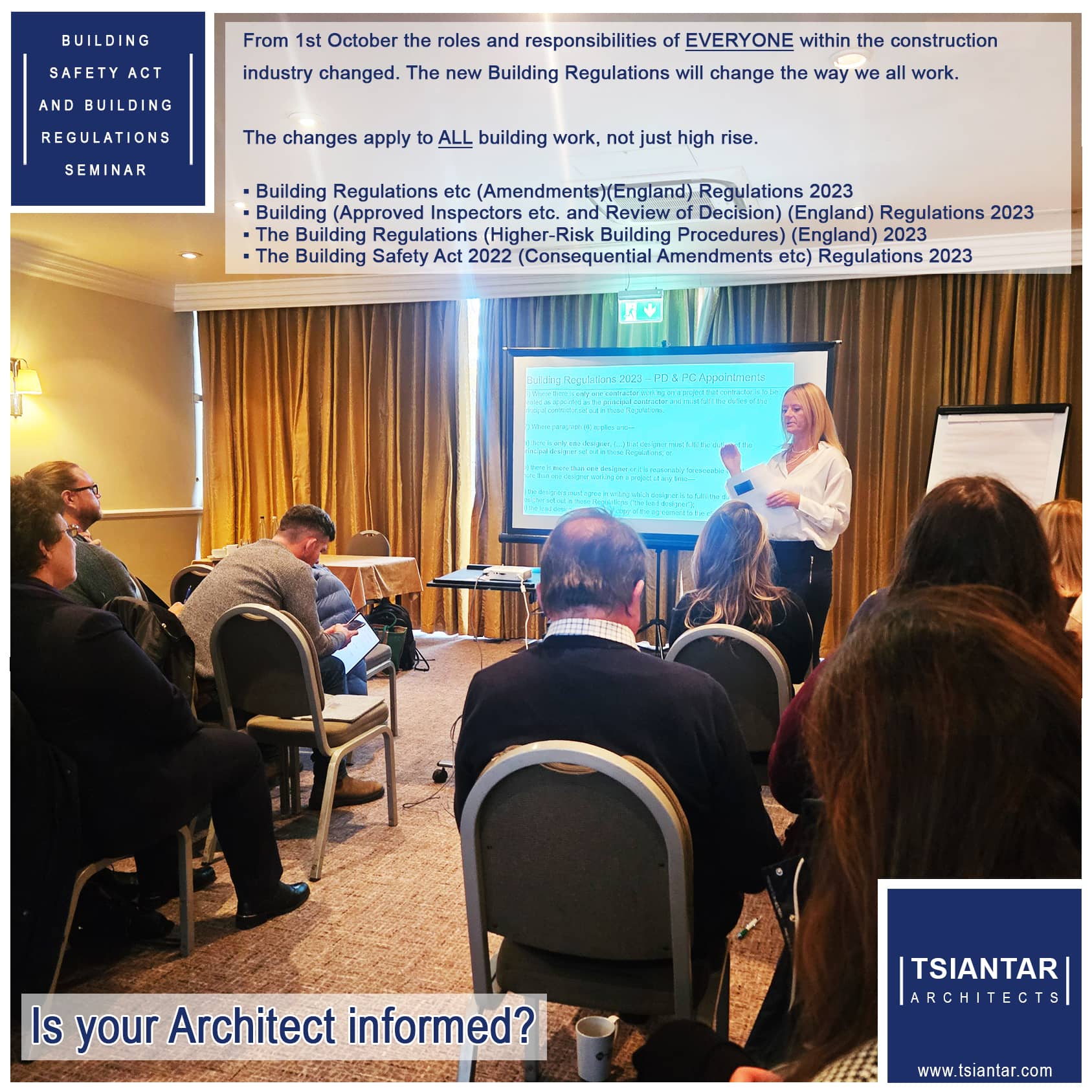 ALIGN BUILDING CONTROL SEMINAR | Tsiantar Architects